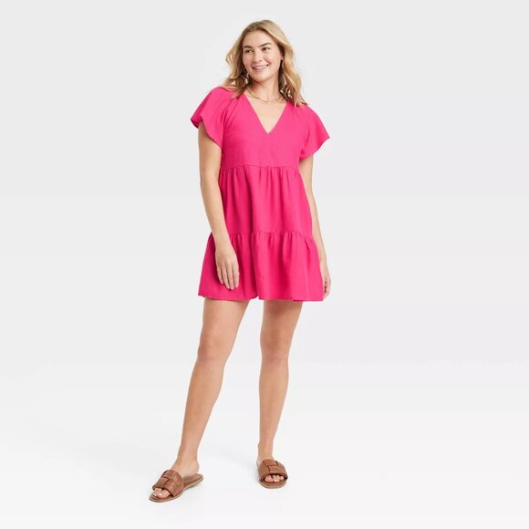 Universal Thread | Dresses | Nwt Womens Flutter Short Sleeve Mini ...